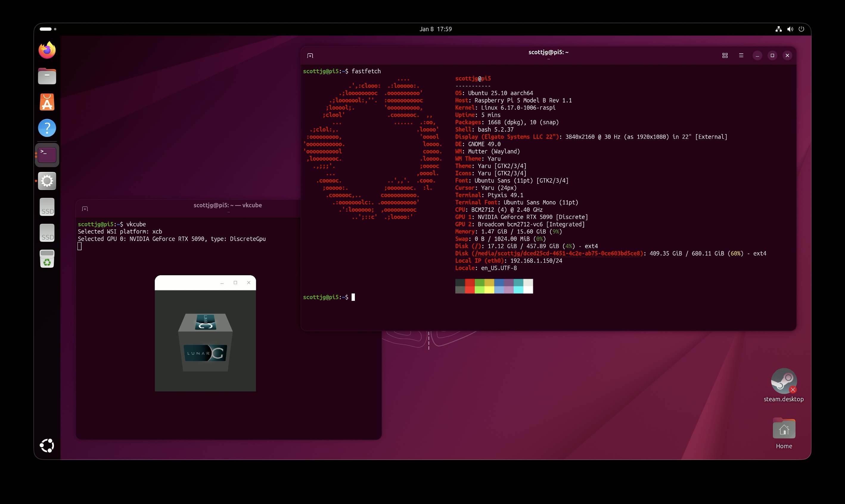 RTX 5090 + Raspberry Pi: Can it Game? | Scott's Blog